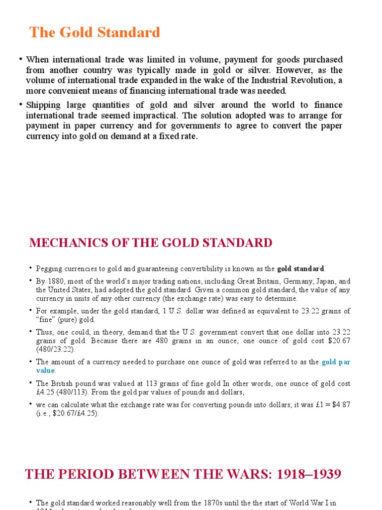 The Gold Standard | PDF | Politics