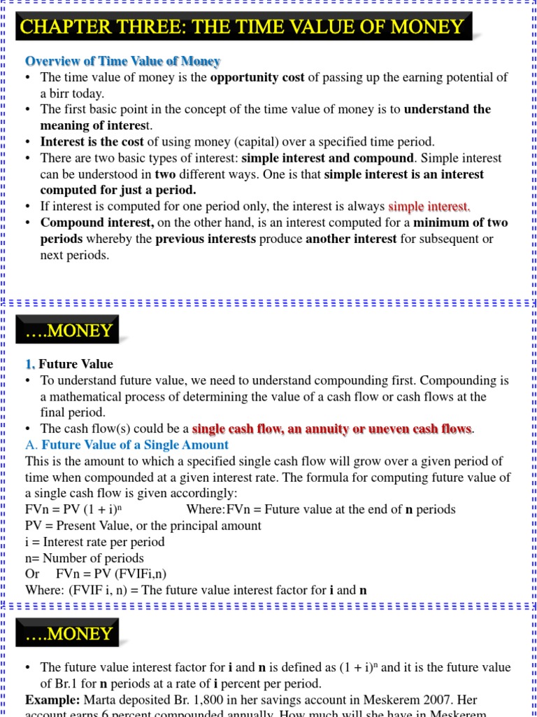 Understanding Time Value of Money | PDF | Present Value | Time Value Of ...