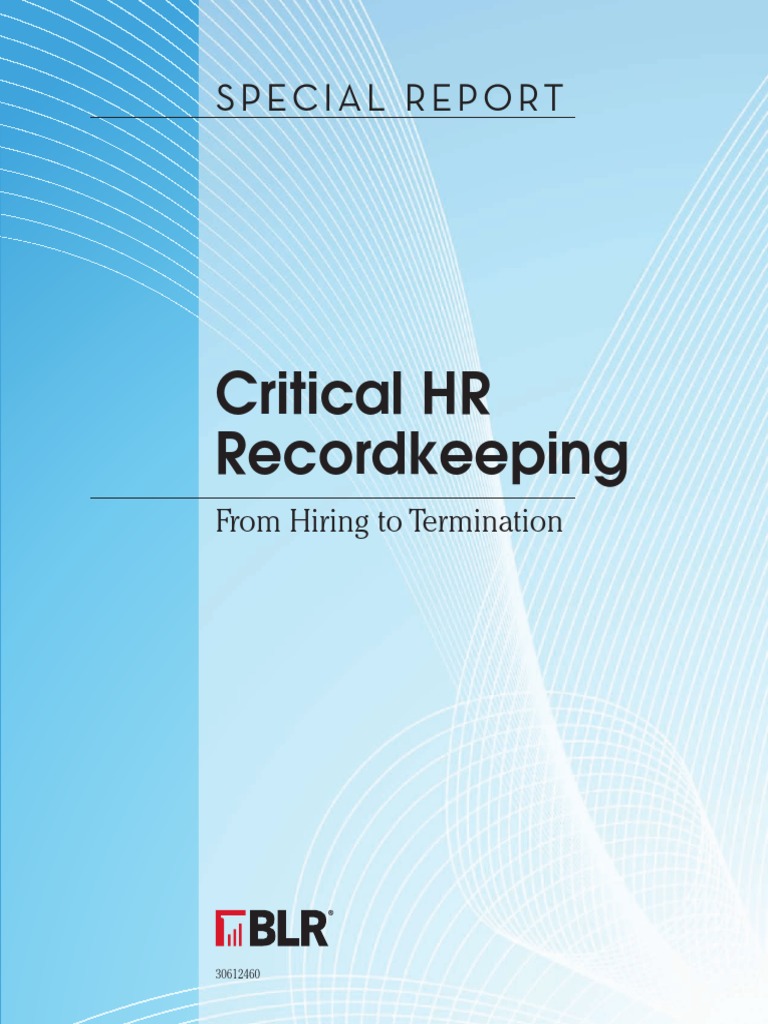 Critical HR Record Keeping From Hir 2 Termination | PDF | Consolidated ...