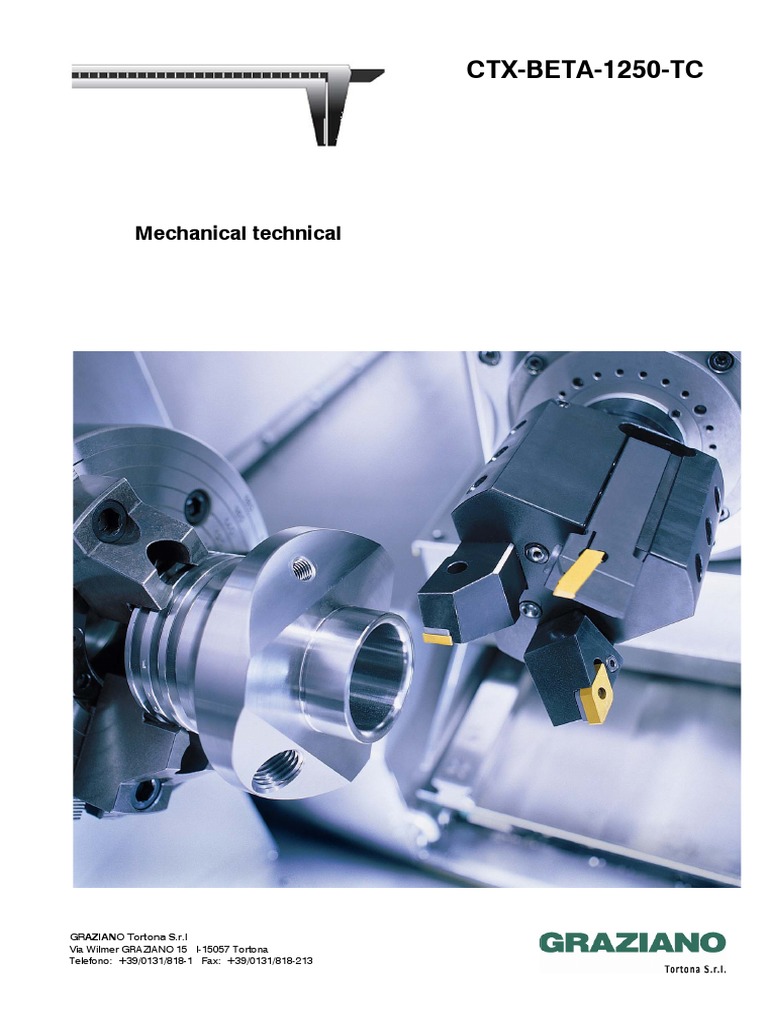 Mechanical Technical CTX Beta 1250 TC | PDF | Machining