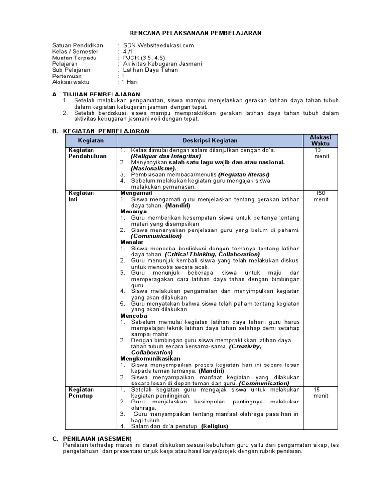Latihan Daya Tahan | PDF