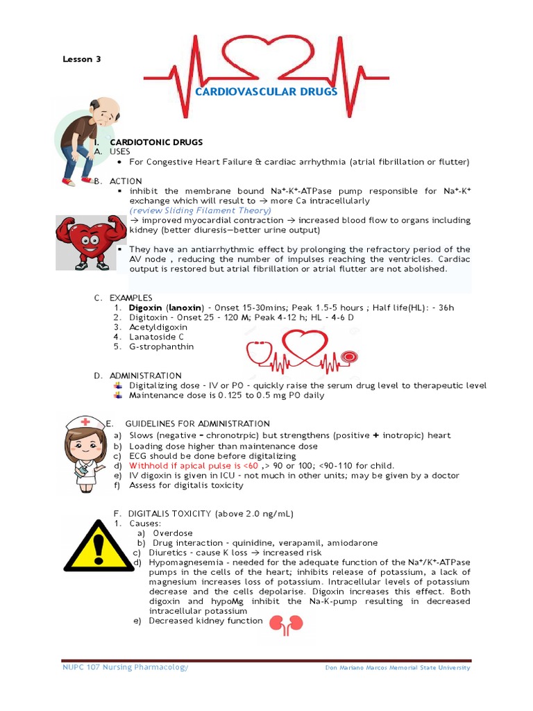 Module 3.3 - Cardio | PDF | Cardiovascular System | Drugs