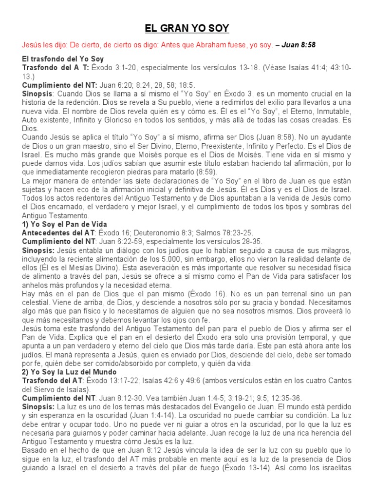 El Gran Yo Soy | PDF | Jesús | Dios