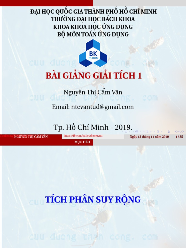 Lesson - w10 Tích Phân Suy R NG | PDF
