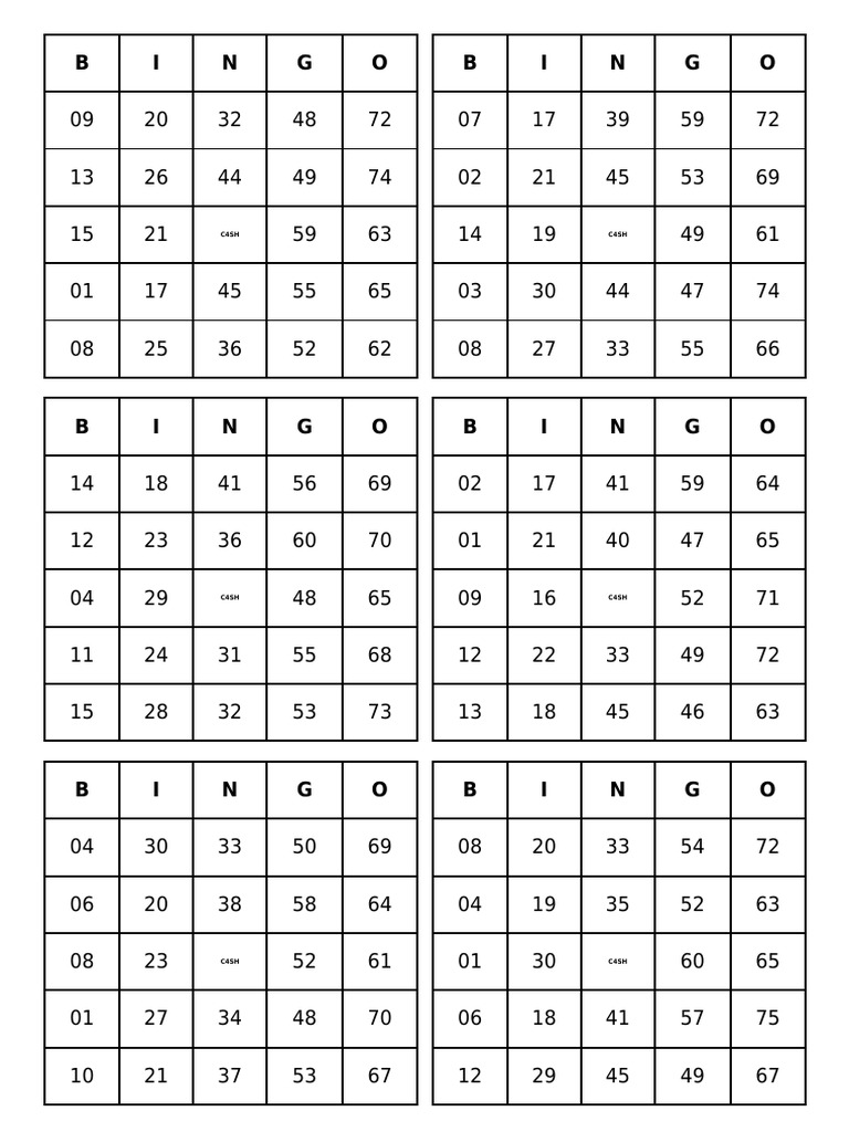 Cartela de Bingo | PDF