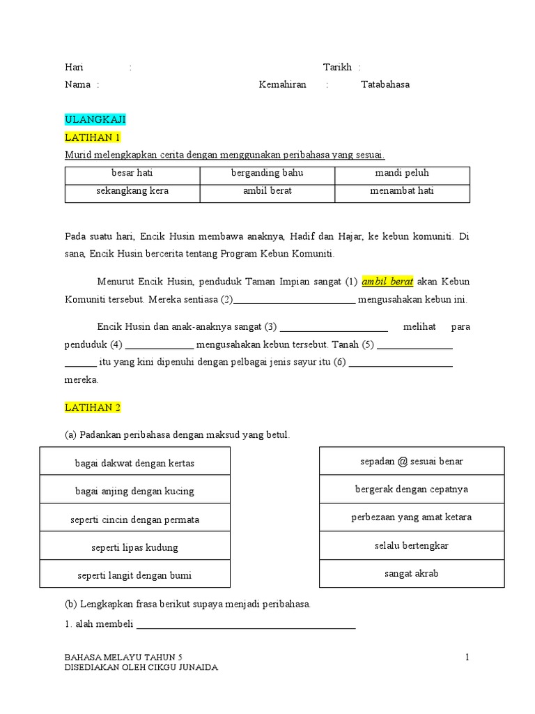 Modul Unit 1 Tahun 5 Pdf