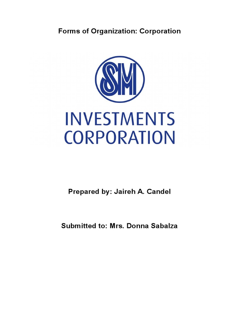SM Investments Corporation Overview | PDF
