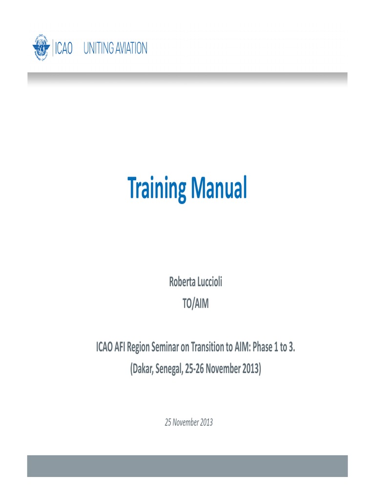 Training Manual: Roberta Luccioli To/Aim | PDF | Educational Assessment ...