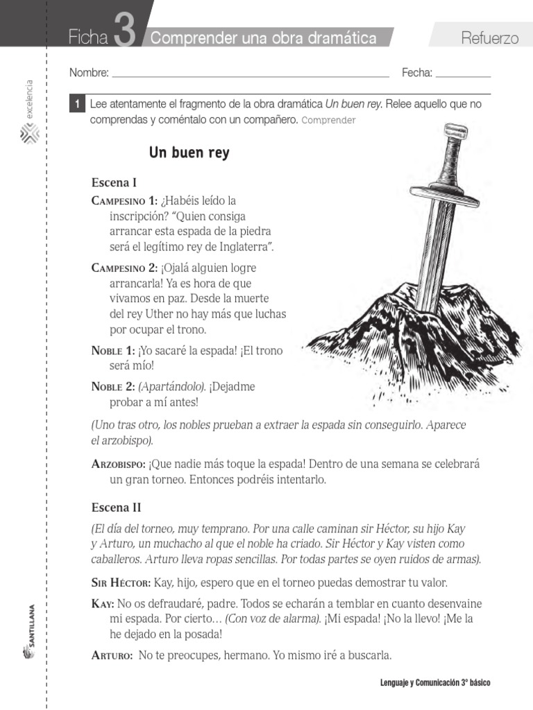Ficha 3 Obra Dramática Pdf
