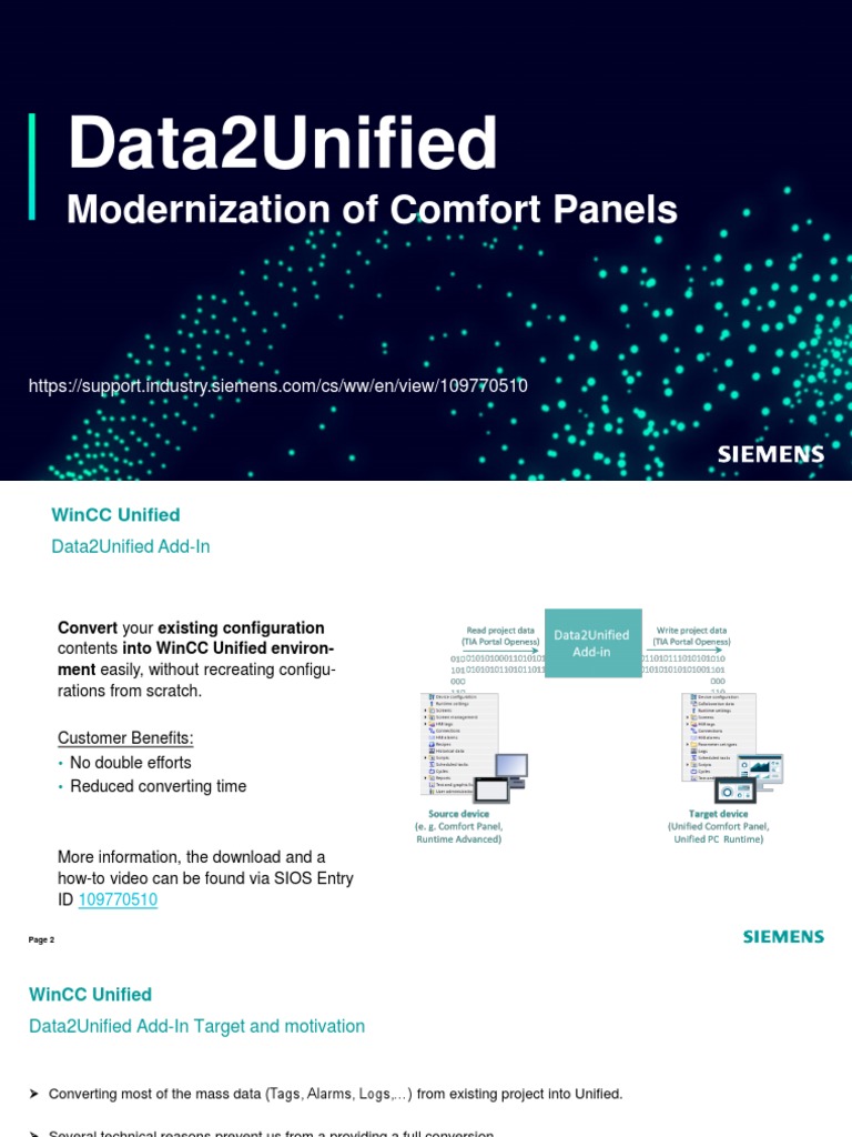 Data2Unified: Modernization of Comfort Panels | PDF | User Interface ...