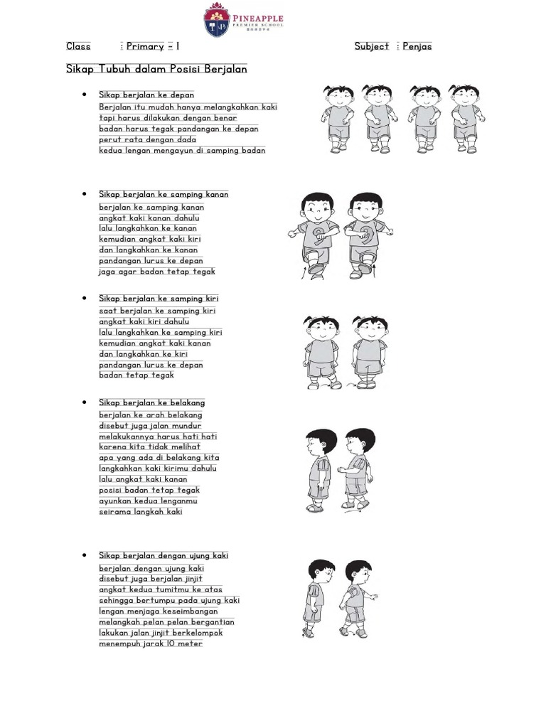 Sikap Tubuh Dalam Posisi Berjalan | PDF