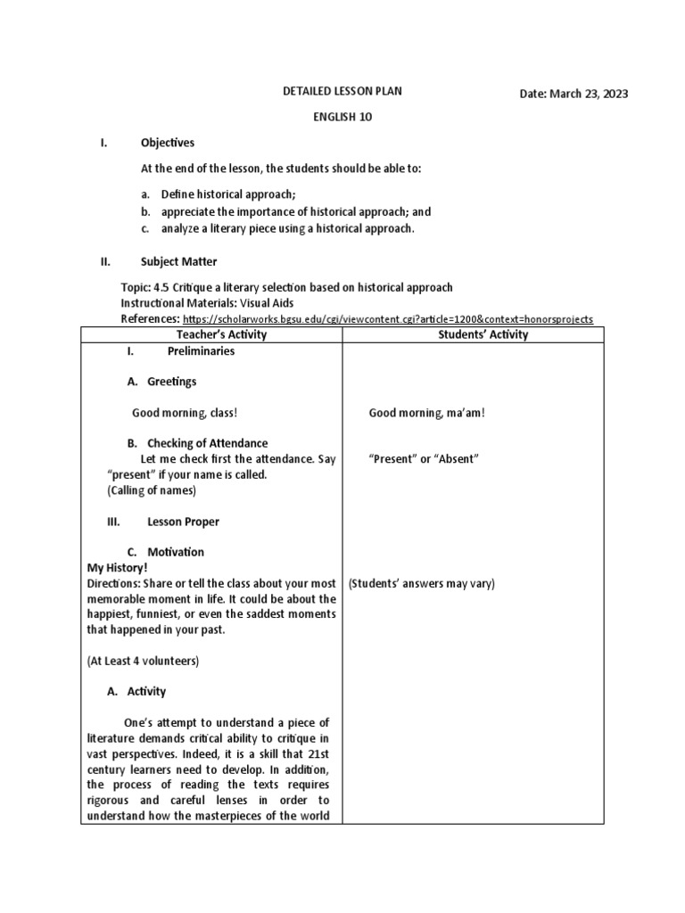 Historical Approach | PDF | Reading Comprehension | Cognitive Science