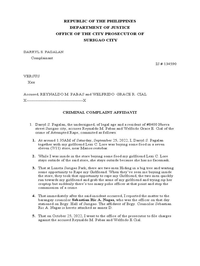 Complaint Affidavit | PDF