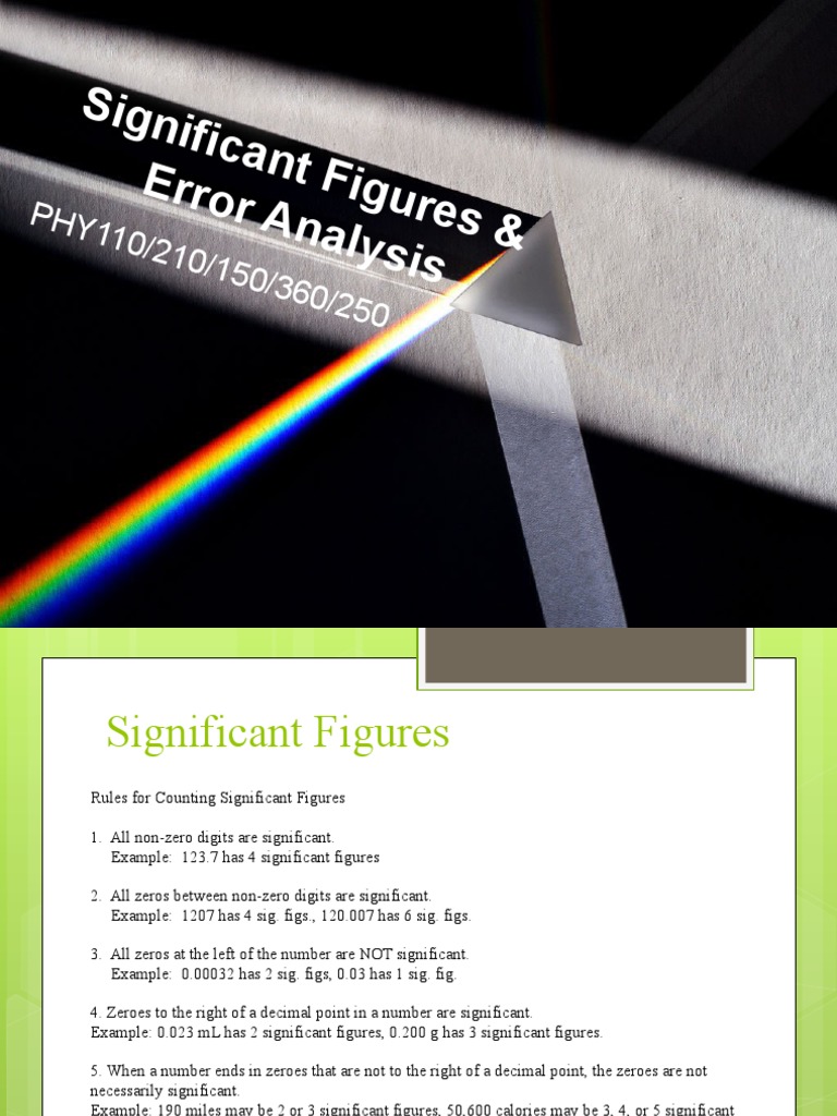 PHY110 Chapter 1 Error Analysis | PDF | Observational Error | Accuracy And Precision