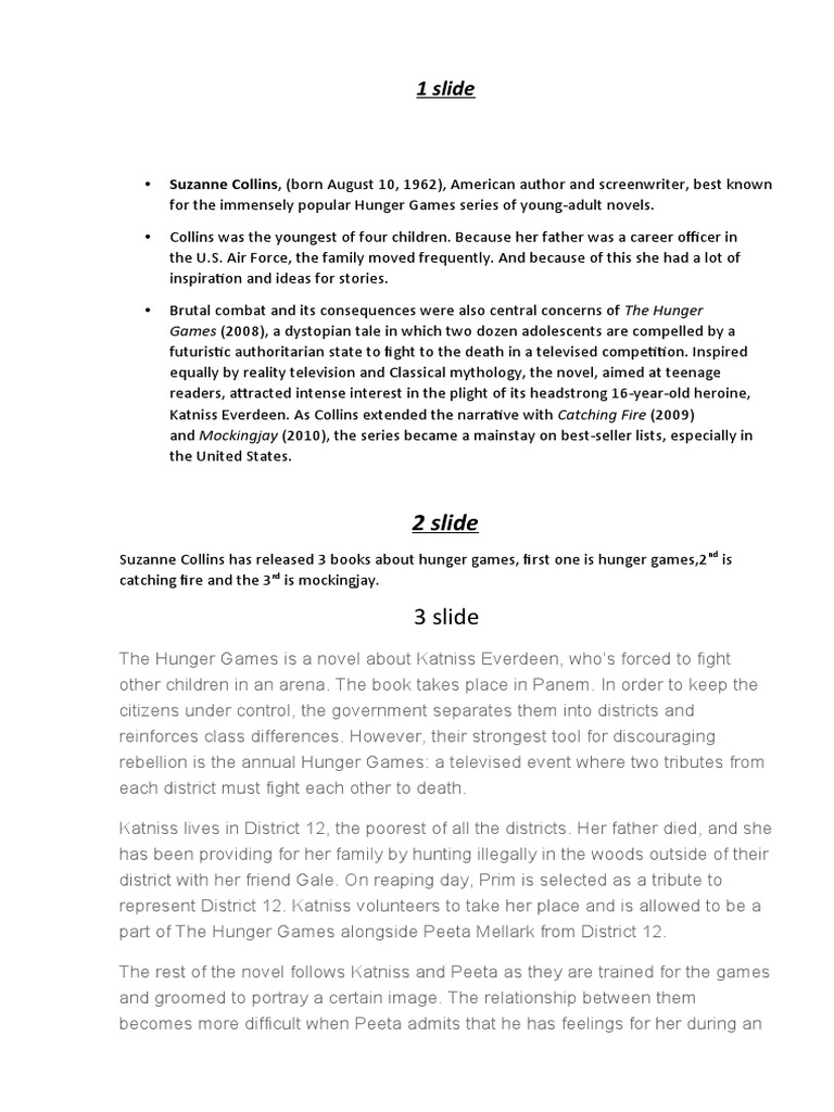 Hunger Games | PDF | The Hunger Games