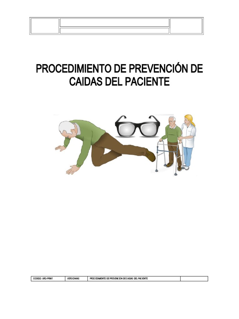 Protocolo de Caidas | PDF | Historial médico | Seguridad del paciente