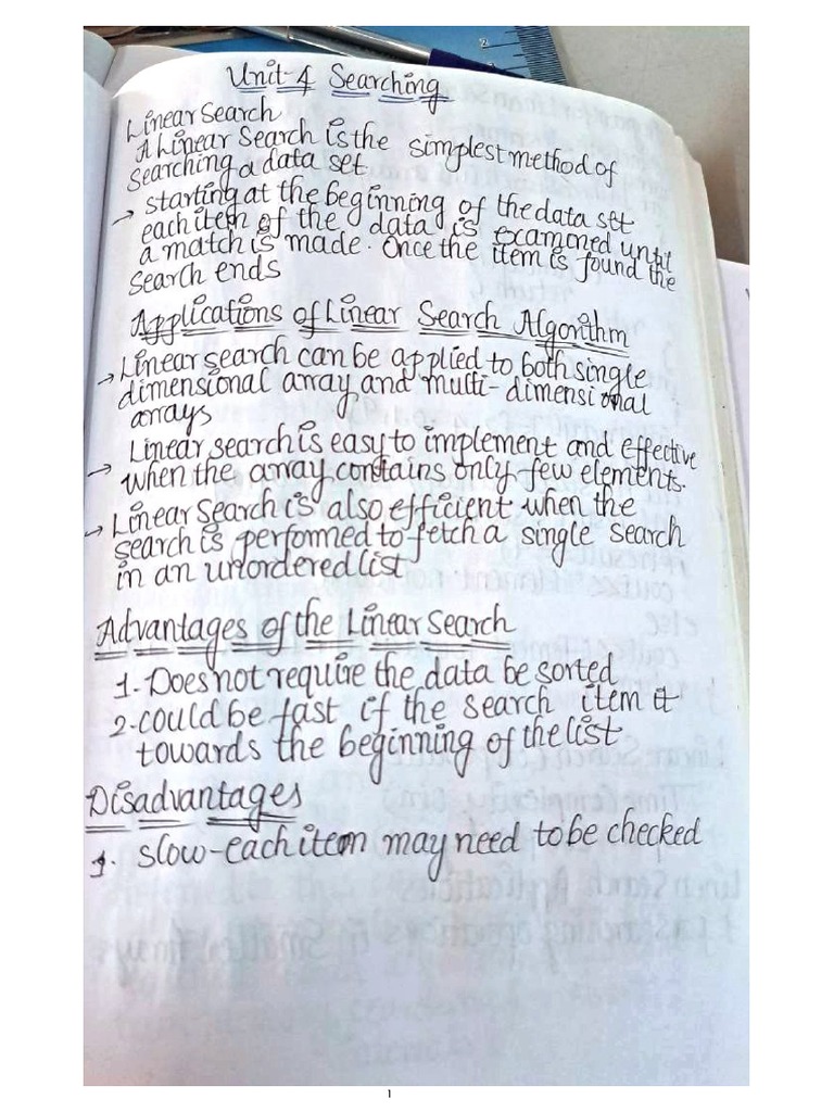 Data Structures HandWritten Notes - Searching and Sorting | PDF