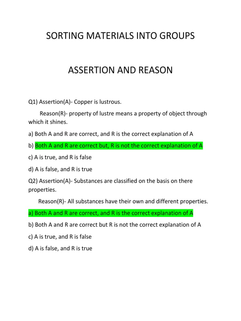 Sorting Materials Into Groups | PDF