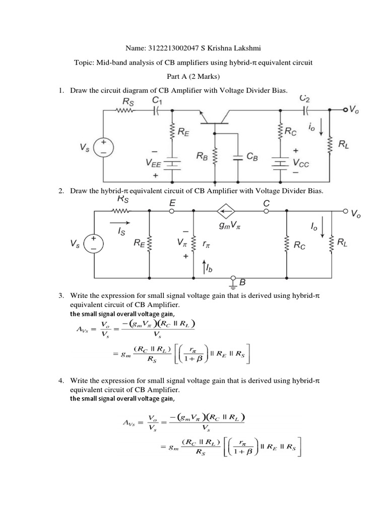 CB Amplifier Mid-Band Analysis | PDF | Amplifier | Telecommunications ...