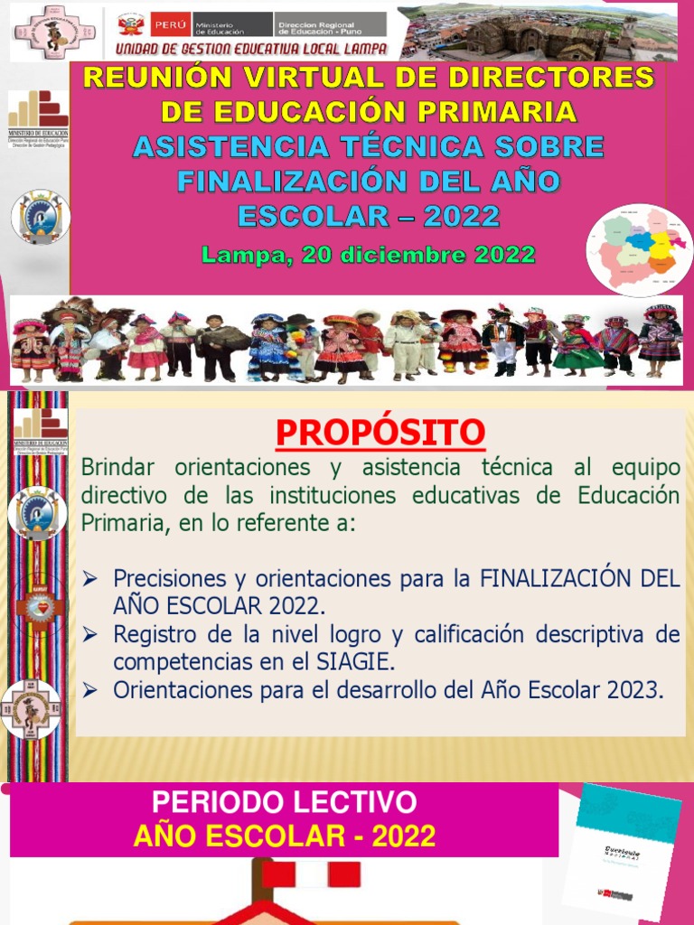 Asistencia Técnica para Fin de Año Escolar 2022 | PDF | Evaluación ...