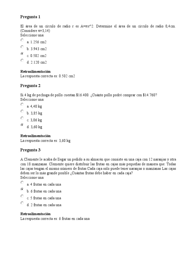 Examen Matematicas | PDF