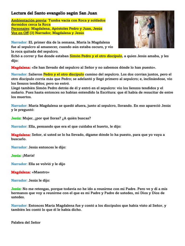 Jesus Se Aparece A Magdalena | PDF