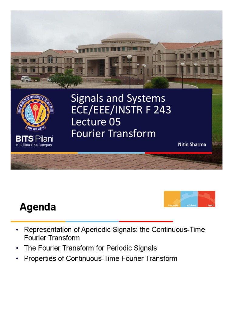 Fourier Transform Lecture Notes | PDF