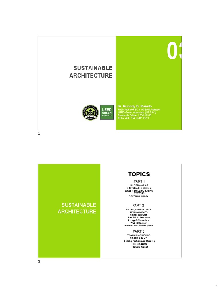 An Overview of Sustainable Architecture: Challenges, Strategies and ...