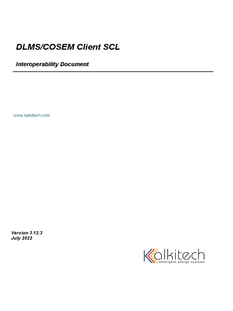 DLMS Client SCL Iot | PDF | Internet | Telecommunications