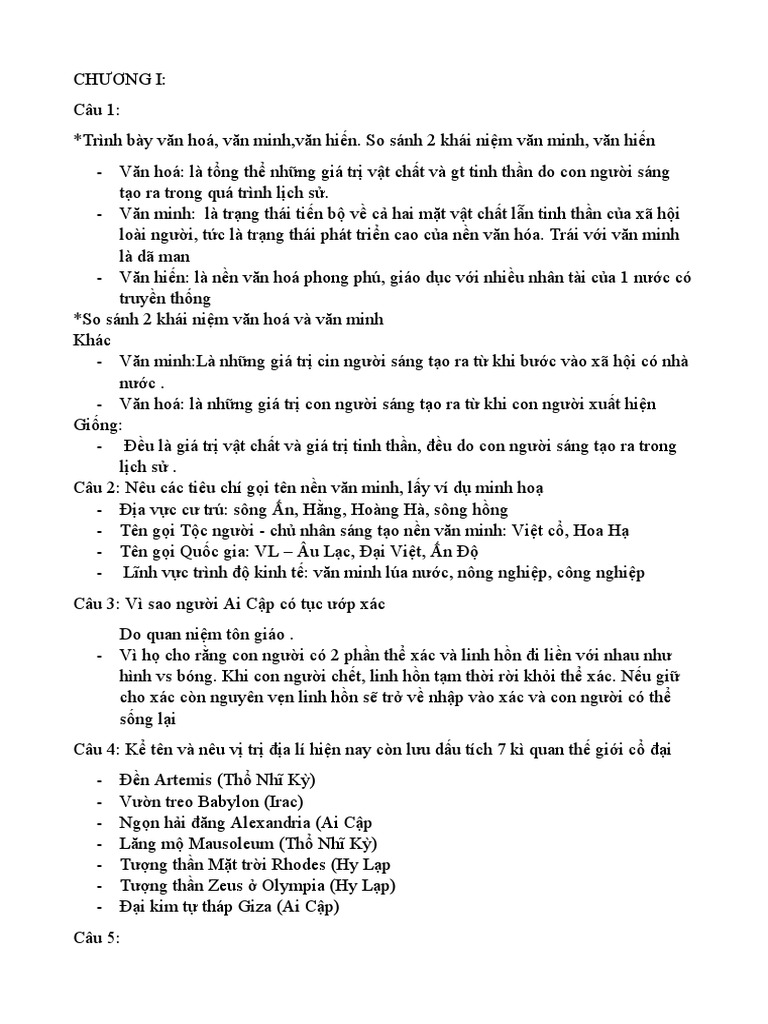 lịch sử văn minh k19 | PDF