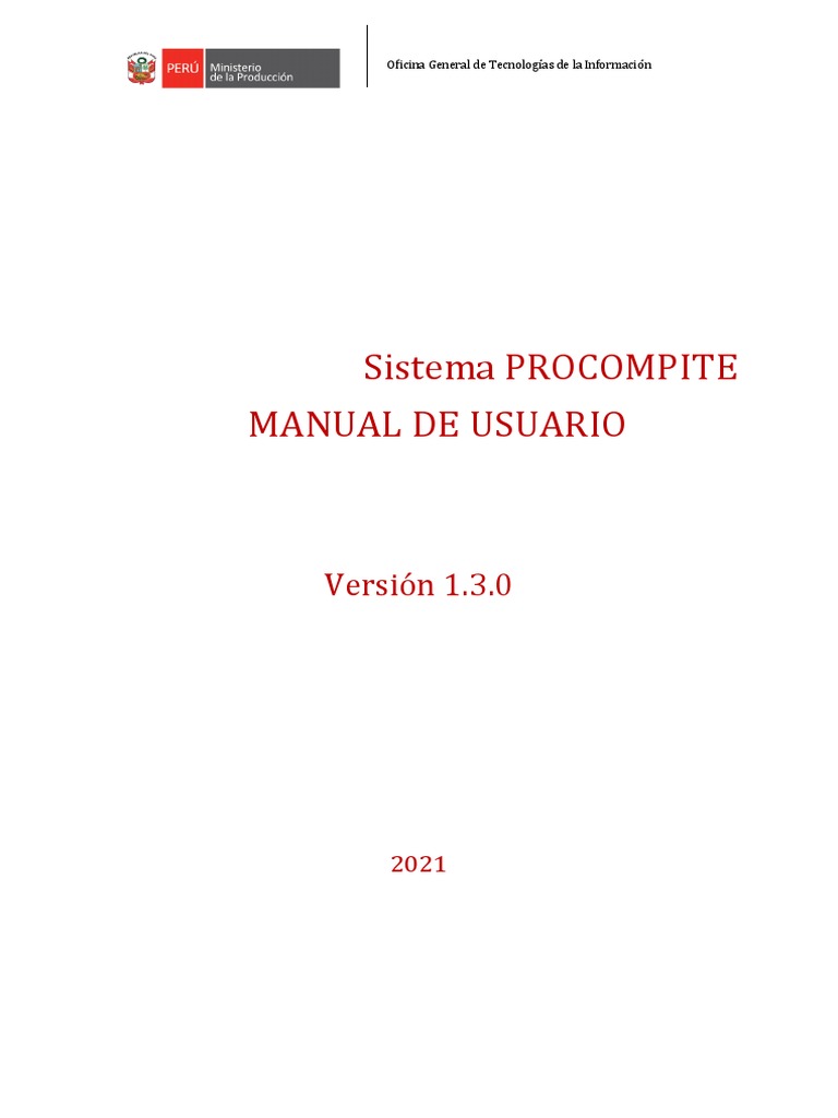 SIPROCOMPITE Manual de Usuario AEO DS 001-2021-MODIFICADO | PDF | Informática