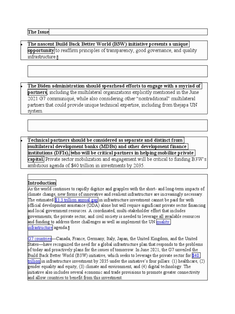 B3W Explained | PDF | Infrastructure | United Nations Environment Programme