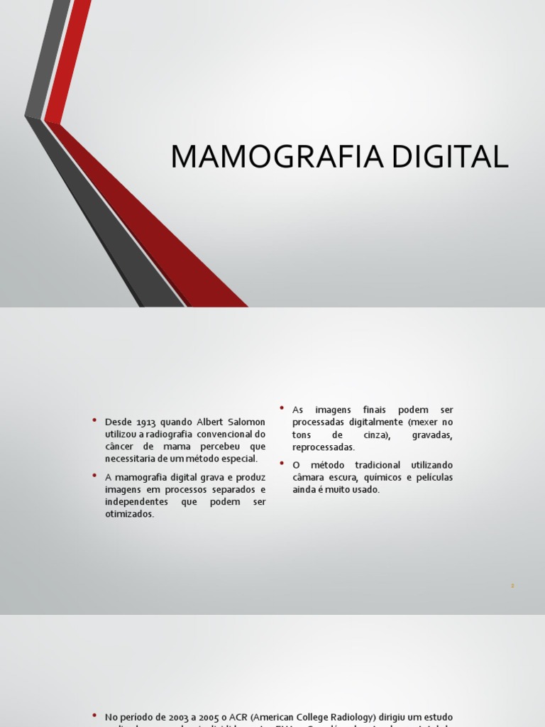 Slides Mamografia, DO e USG Aula 6 22-06 - Mamografia Digital ...