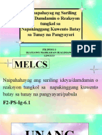 Filipino 2 - Q2-M6 Pagpapahayag Ang Sariling Ideya, Damdamin o Reaksyon | PDF
