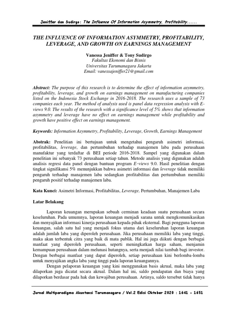 Asimetri Informasi ML | PDF