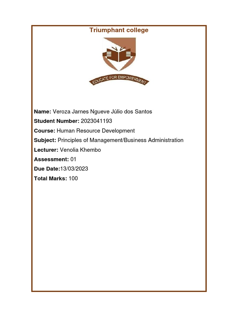 Triumphant College Areal | PDF | Economies | Business