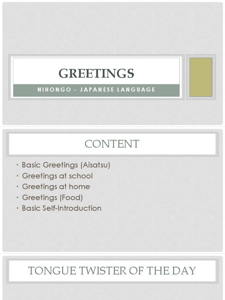 01 Greetings | PDF