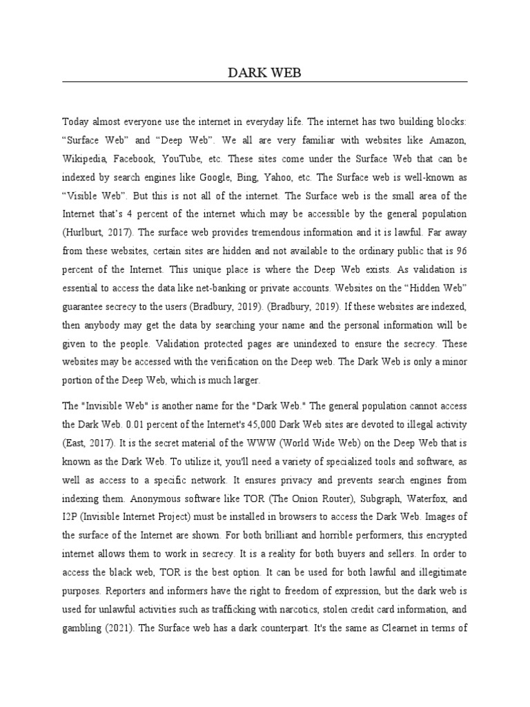 Dark Web | PDF | World Wide Web | Internet & Web