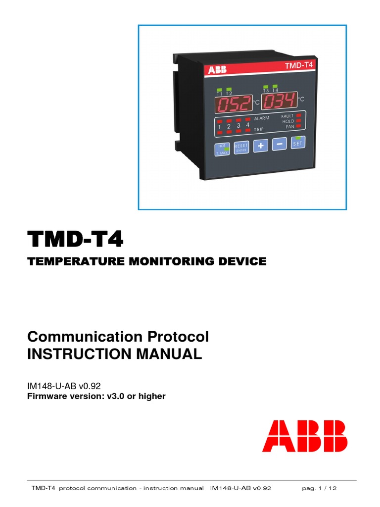TMD-T4: Communication Protocol Instruction Manual | PDF | Telecommunications | Information And ...
