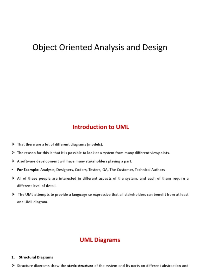 Object Oriented Analysis and Design | PDF | Component Based Software Engineering | Class ...