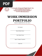 A Narrative Report On Work Immersion at CAYSMH | PDF | Self-Improvement