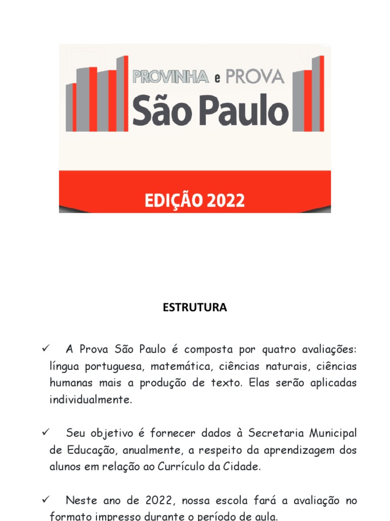 Prova SP 2022 | PDF