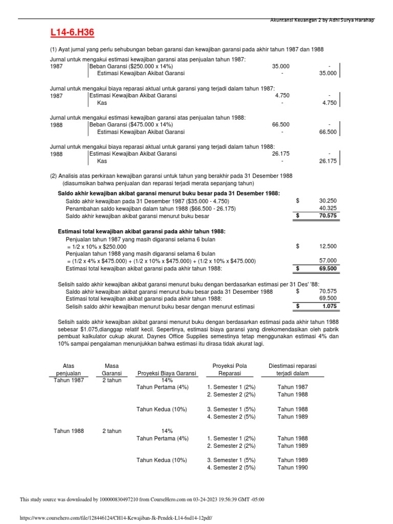 CH14 Kewajiban JK Pendek L14 6sd14 12 PDF | PDF