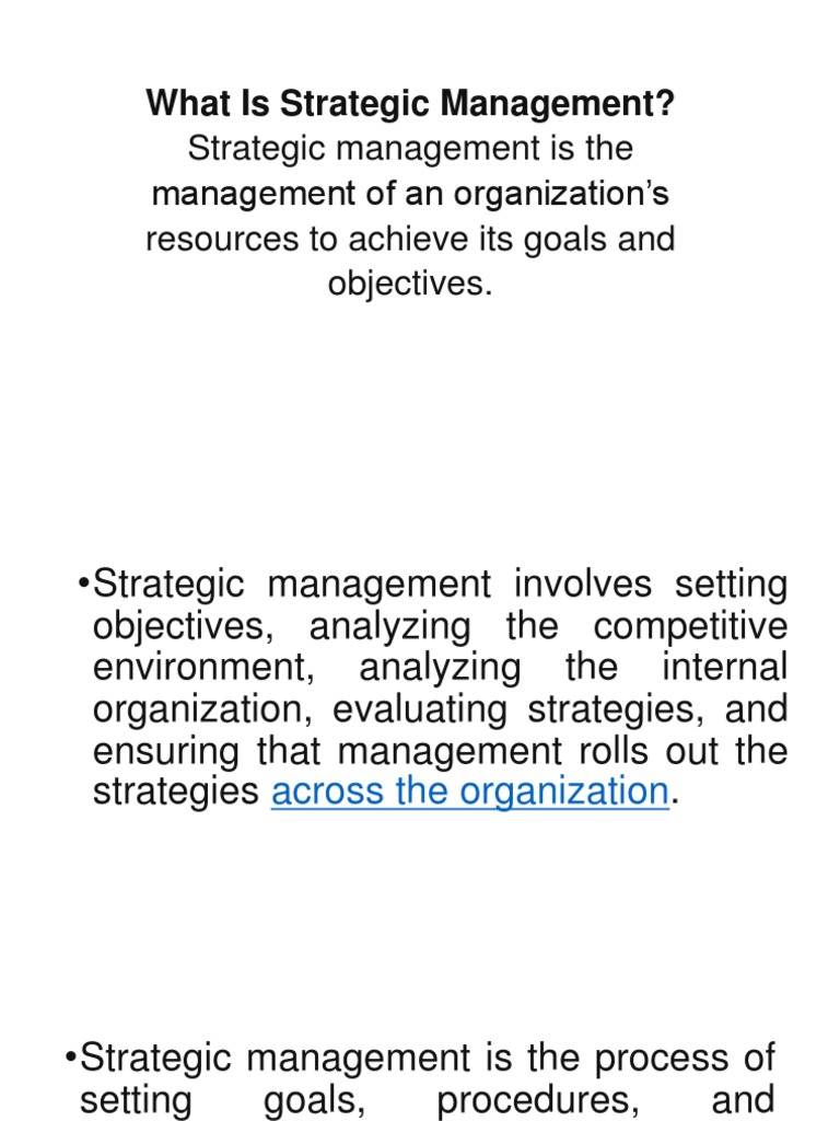 What Is Strategic Management | PDF | Strategic Management | Goal