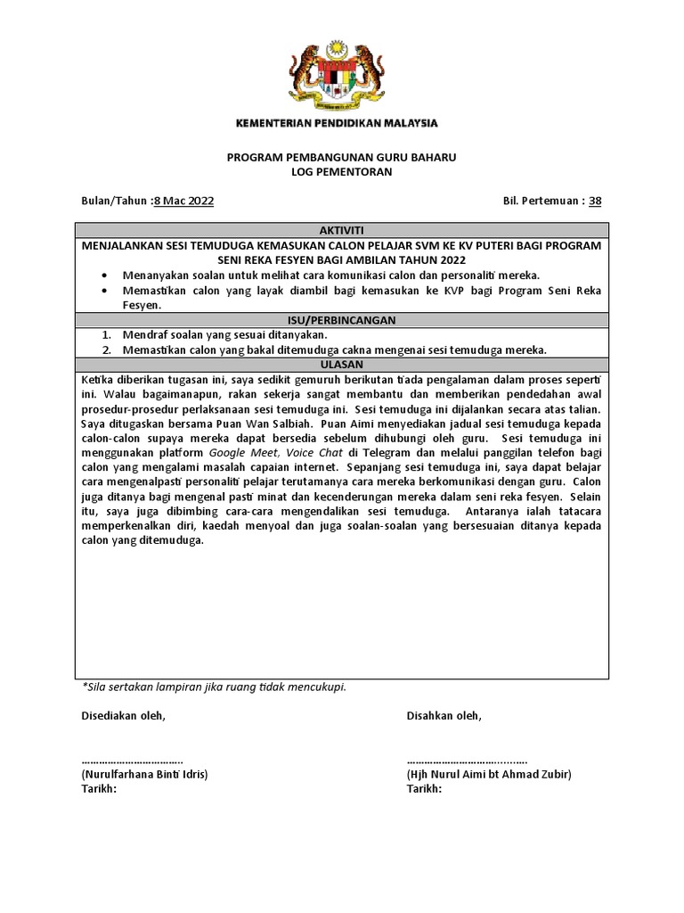 Contoh Laporan PPGB - MAC | PDF