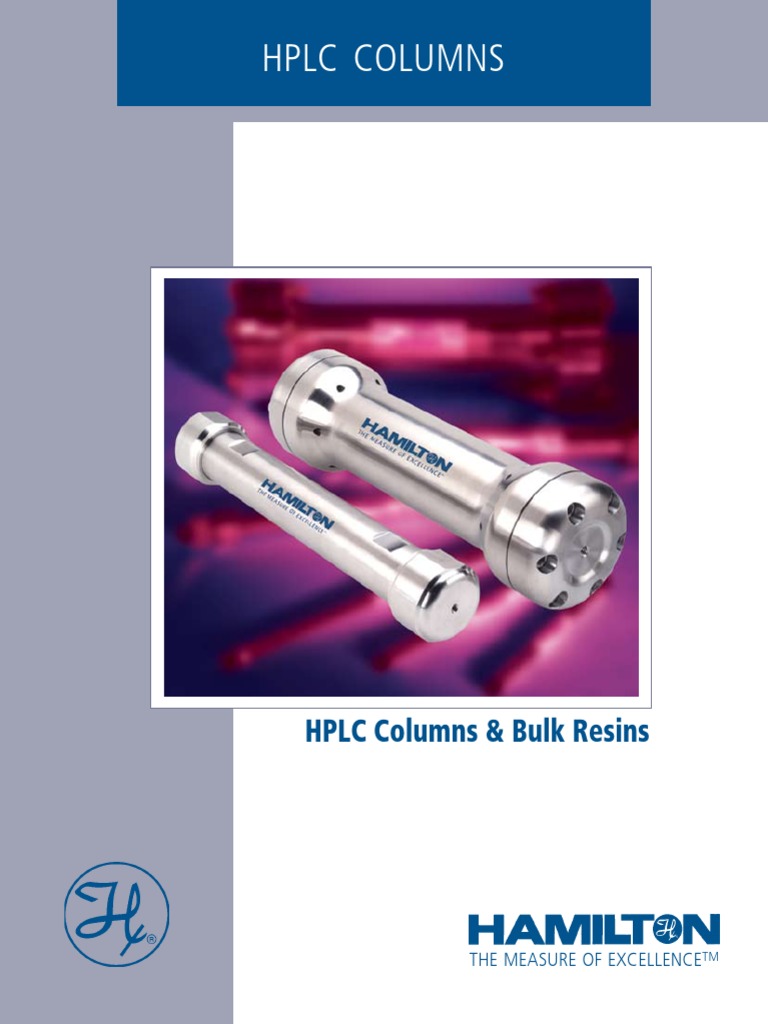 Hamilton HPLC Columns | PDF | High Performance Liquid Chromatography ...