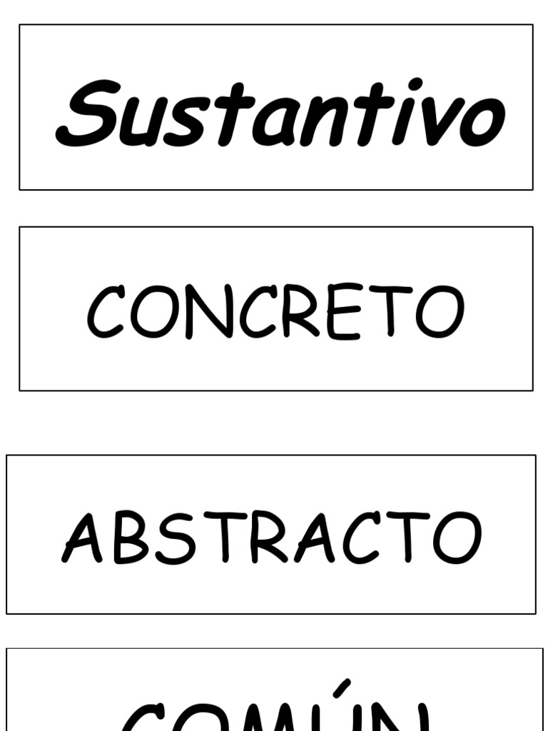 Sustantivos concretos y abstractos | PDF