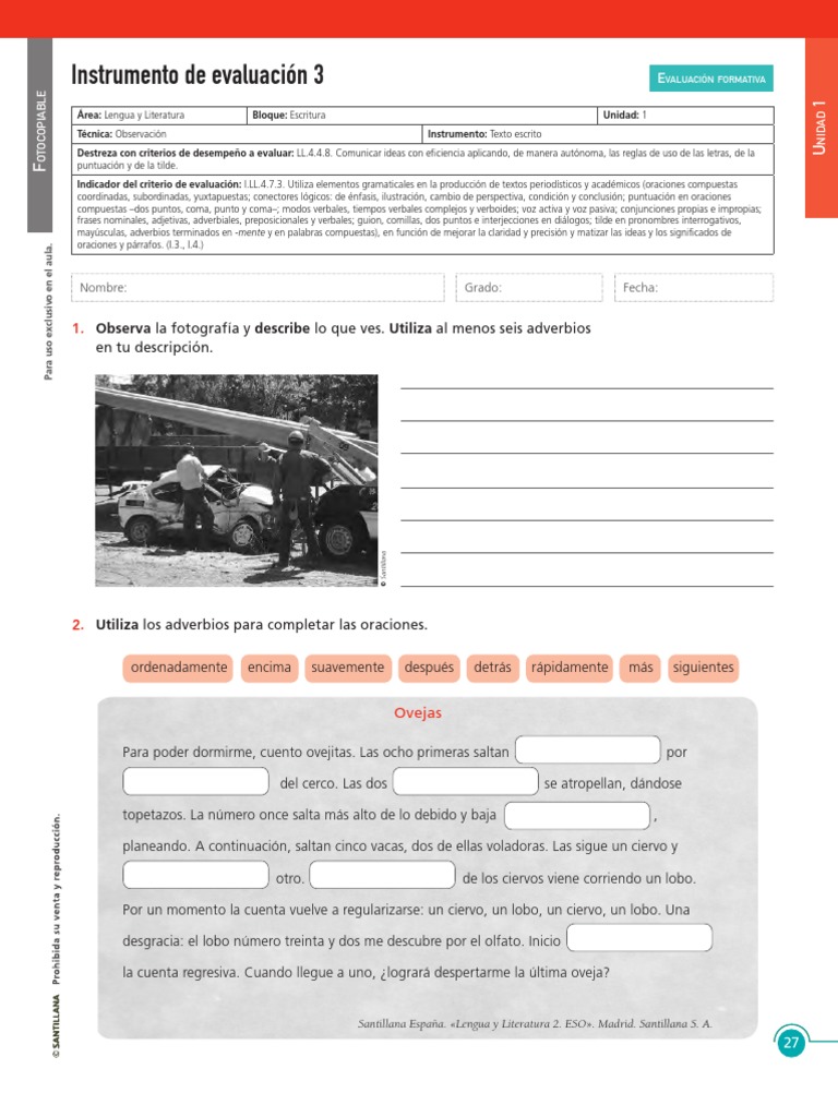 L10 U1 D3-Instrumento | PDF | Adverbio | Oración (Lingüística)