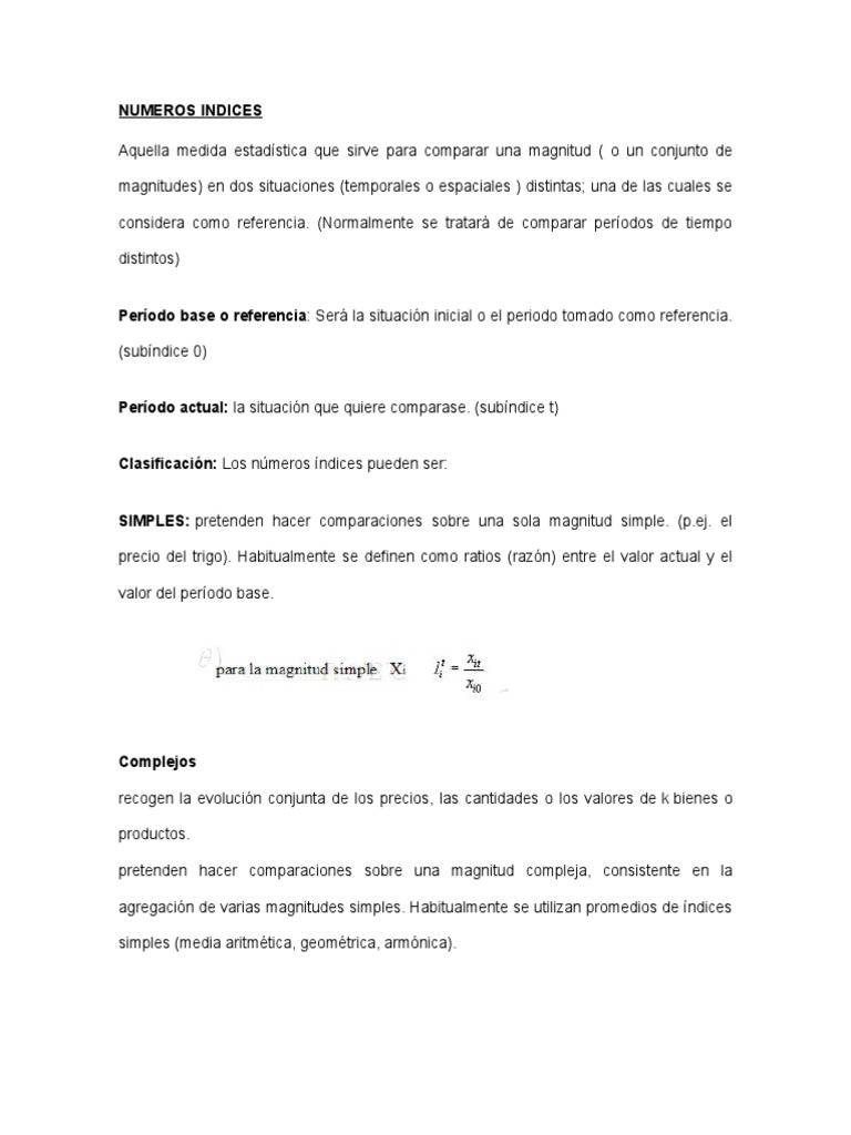 Tipos y Propiedades de Números Índices | PDF | Aritmética | Matemáticas