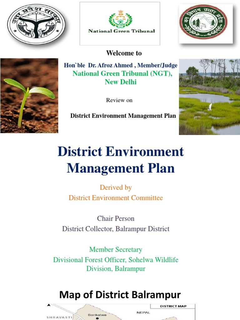 District Environment Plan - Balrampur | PDF | Sewage | Sewage Treatment